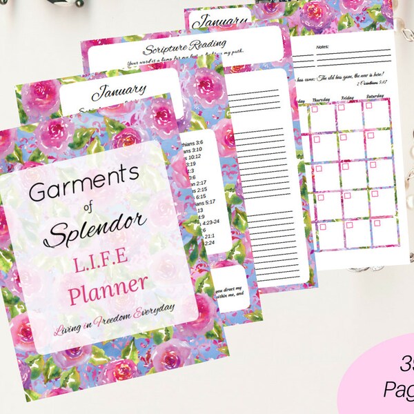 Bible Journaling Printable/ Calendar Numbers/ Weekly Planner/ Faith ...