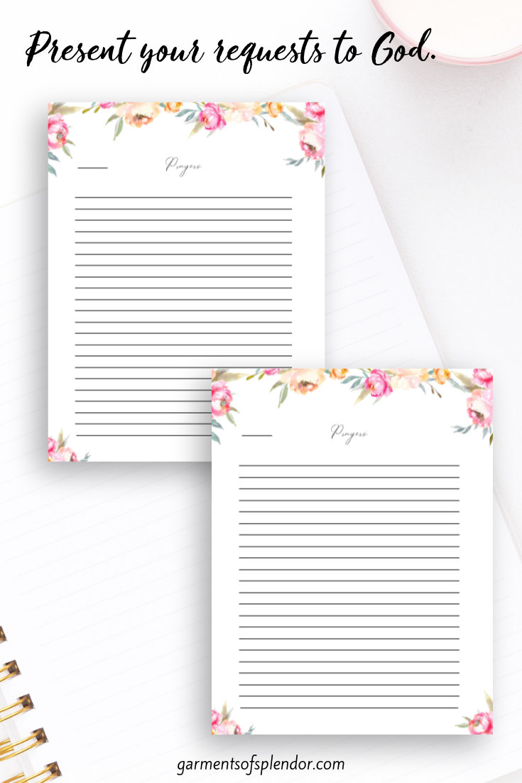 Printable Prayer Journal/ Christian Journal/ Bible Study Printables ...
