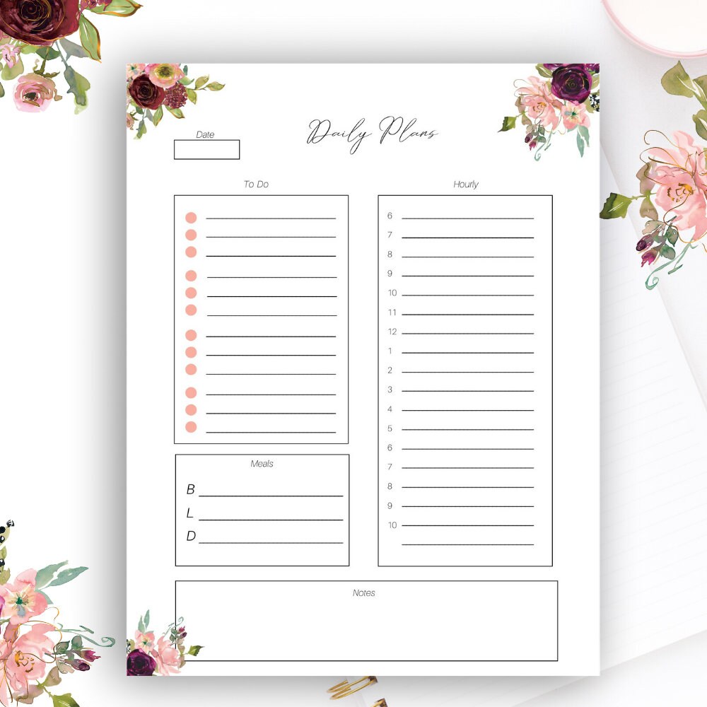 Planner Printable, Planner Pages, Weekly Planner, Daily Planner Inserts ...
