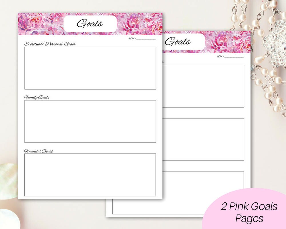 Printable Goals Sheets/ Goals Printable/ Printable Planner/ Christian ...