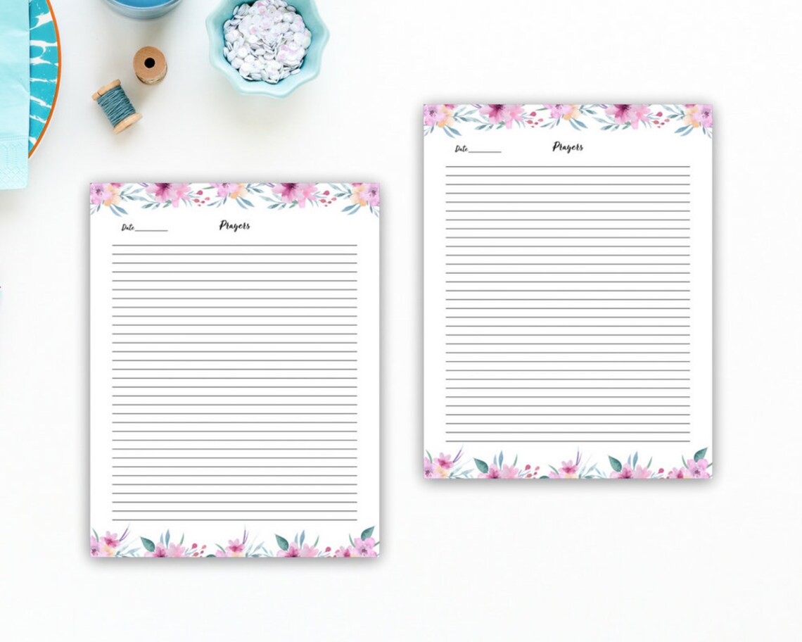 Prayer Journal Printable Bible Journaling Kit Christian - Etsy