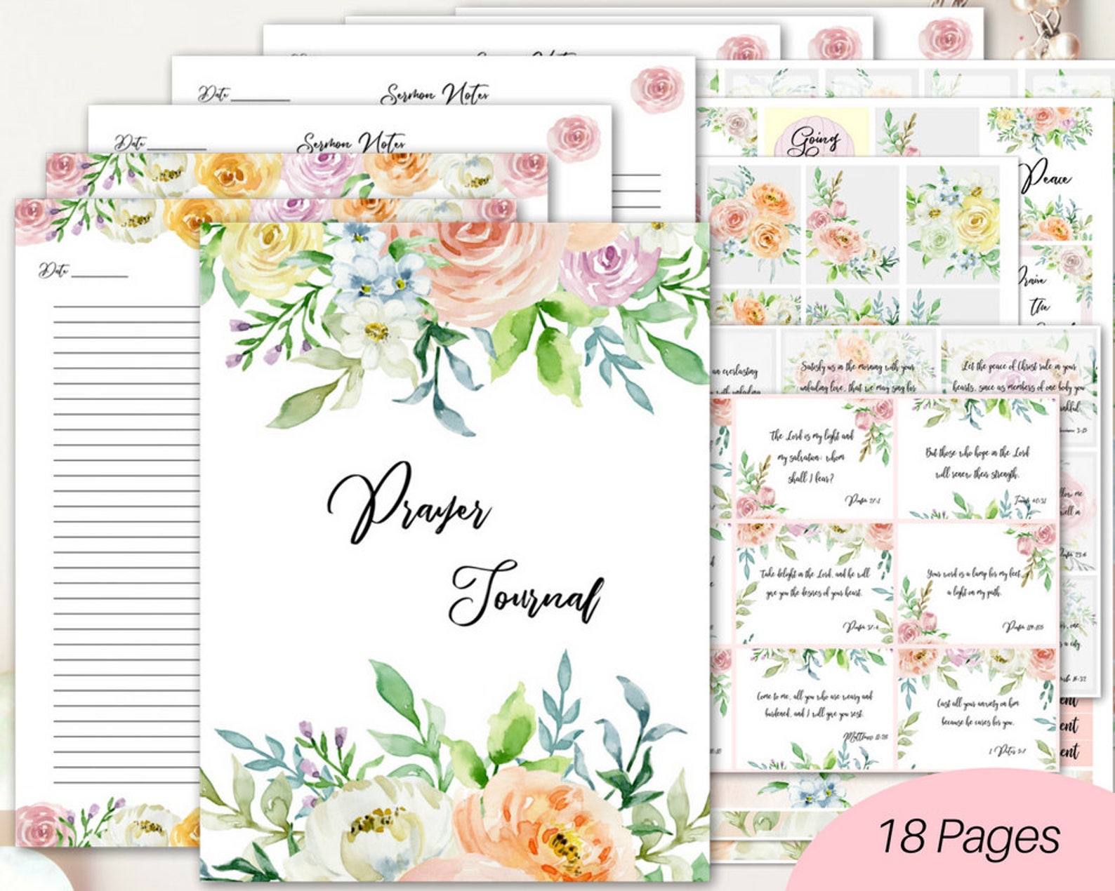 Christian Planner Printable/ Prayer Journal/ Prayer Binder/ Bible Study ...