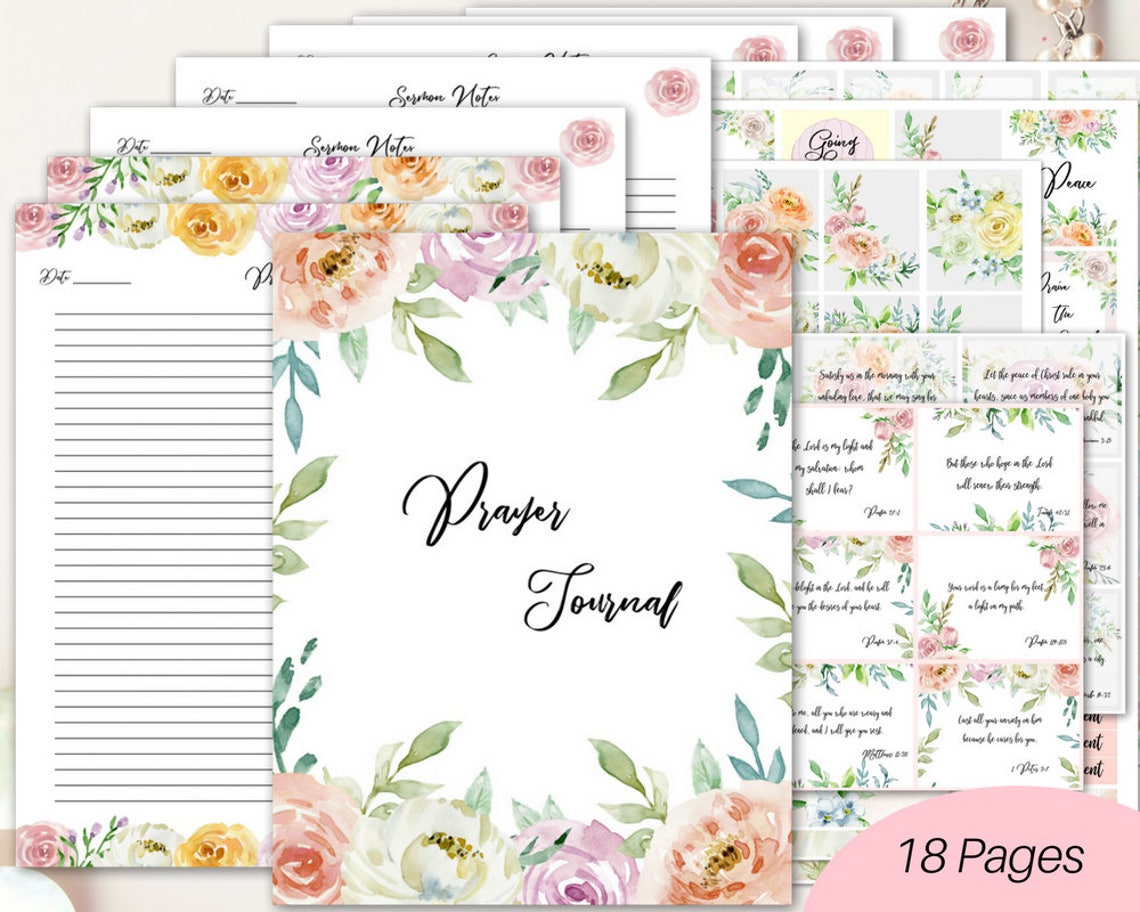 Prayer Journal Printables/ Prayer Binder/ Bible Verse Journal ...