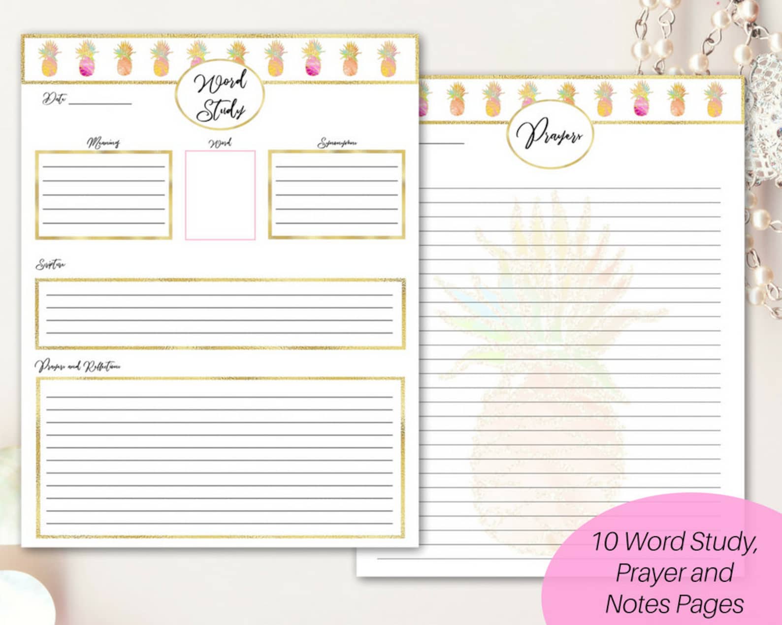Christian Planner Printable/ Prayer Journal/ Faith Planner/ Bible Study ...