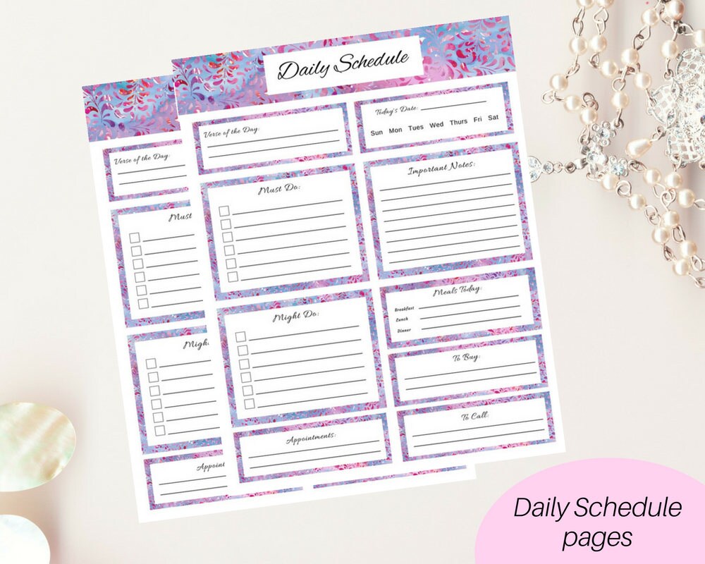 Christian Planner Printable/ Bible Study Planner Inserts/ Devotional ...