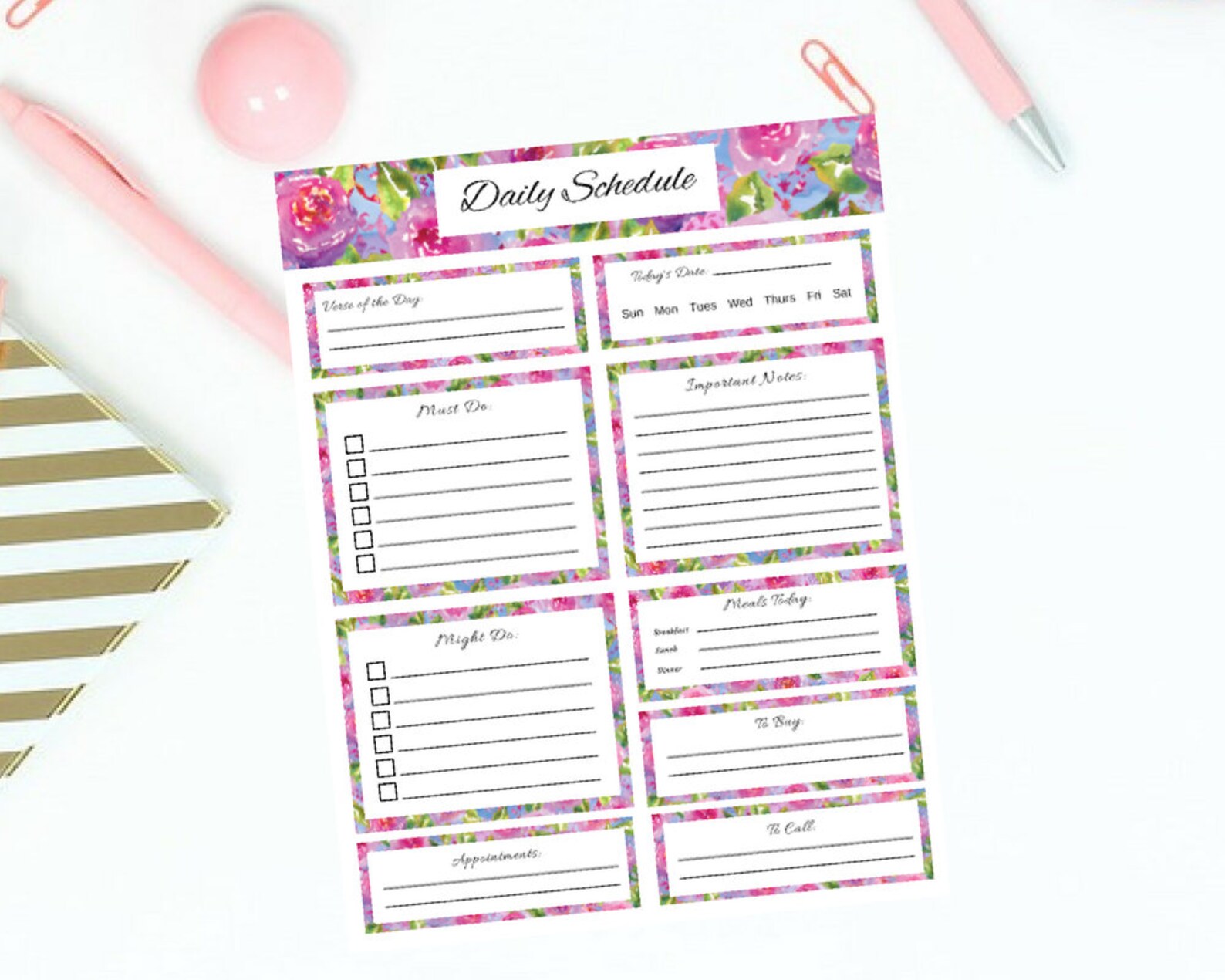 Printable Christian Planner / Printable Faith Planner Inserts/ Bible ...