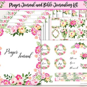 Prayer Journal Printable/ Bible Journaling Printable/ Floral Prayer ...