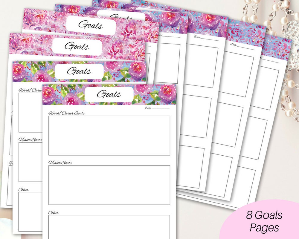 Printable Goals Sheets/ Goals Printable/ Printable Planner/ Christian ...