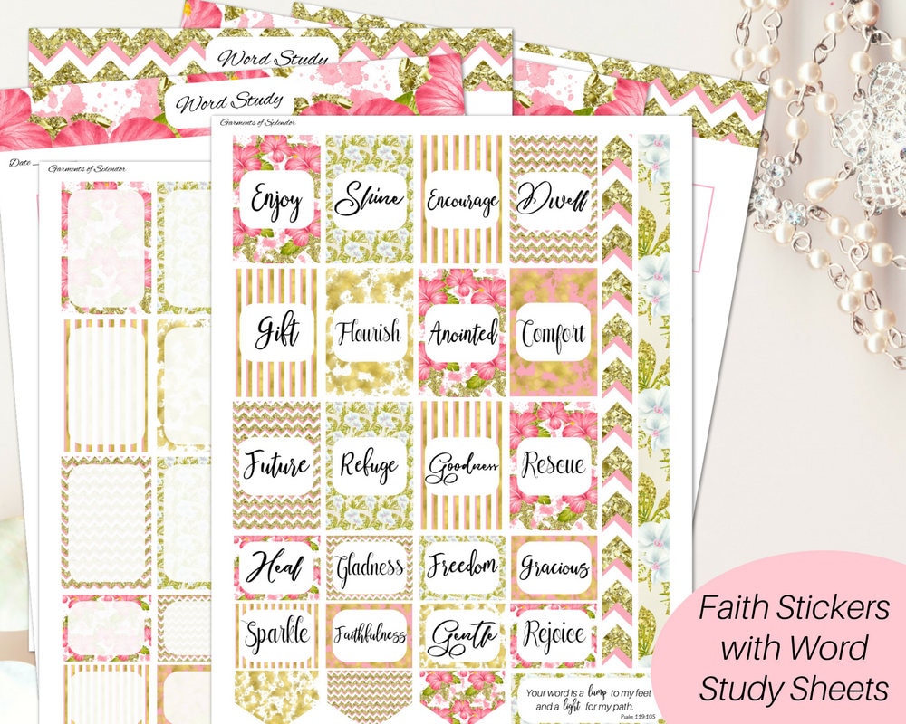 Faith Stickers/ Printable Faith Stickers/ Planner Stickers/ Happy ...