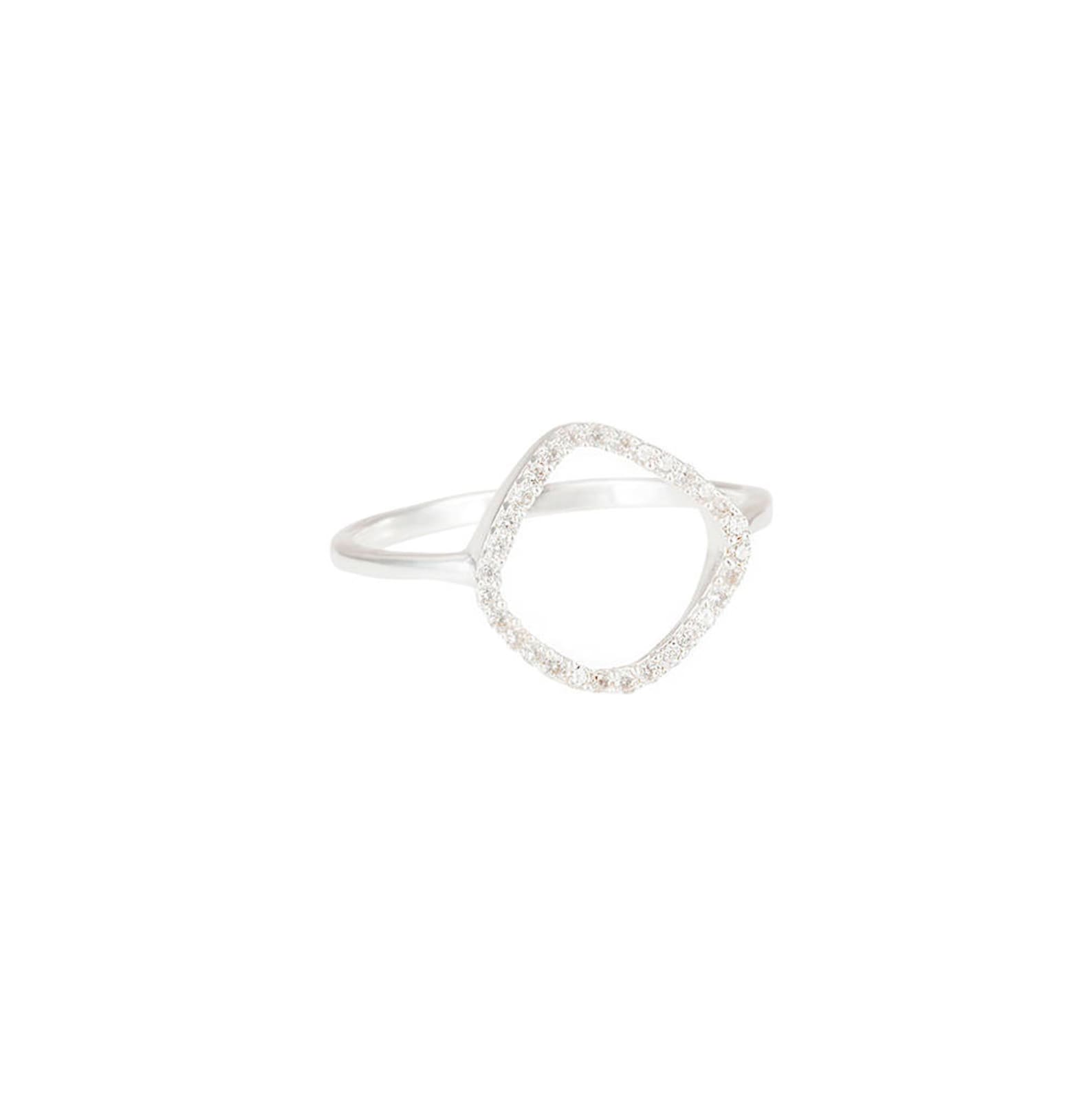 Aro Infinity White Topaz & Silver Ring - Etsy