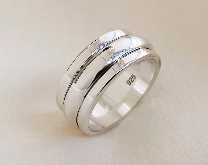 Silver Fidget Ring - Etsy