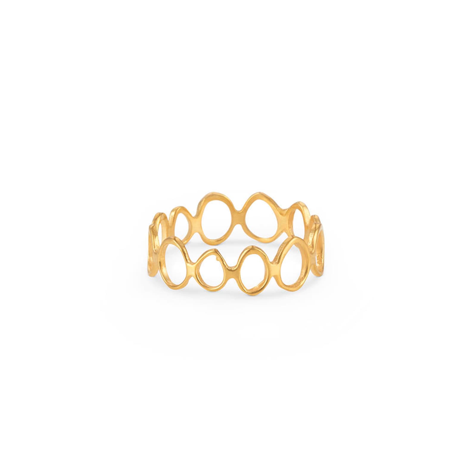 Gold Minimal Open Circle Hoop Infinity Ring Sterling Silver Stacking ...