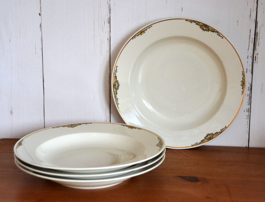 Zeh Scherzer Porcelain Deep Plate, Decorated With Gold - Etsy