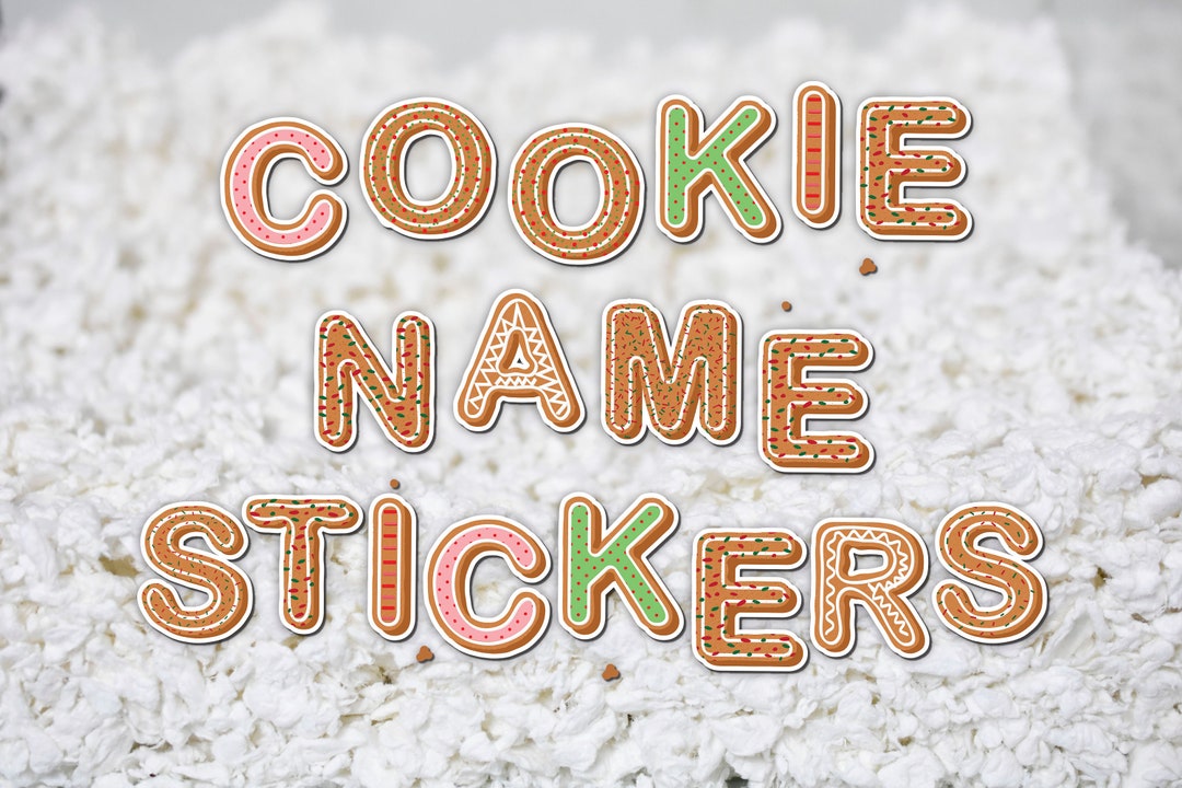 Festive Cookie Letters Static Cling Vinyl Removable & Reusable Hamsters ...