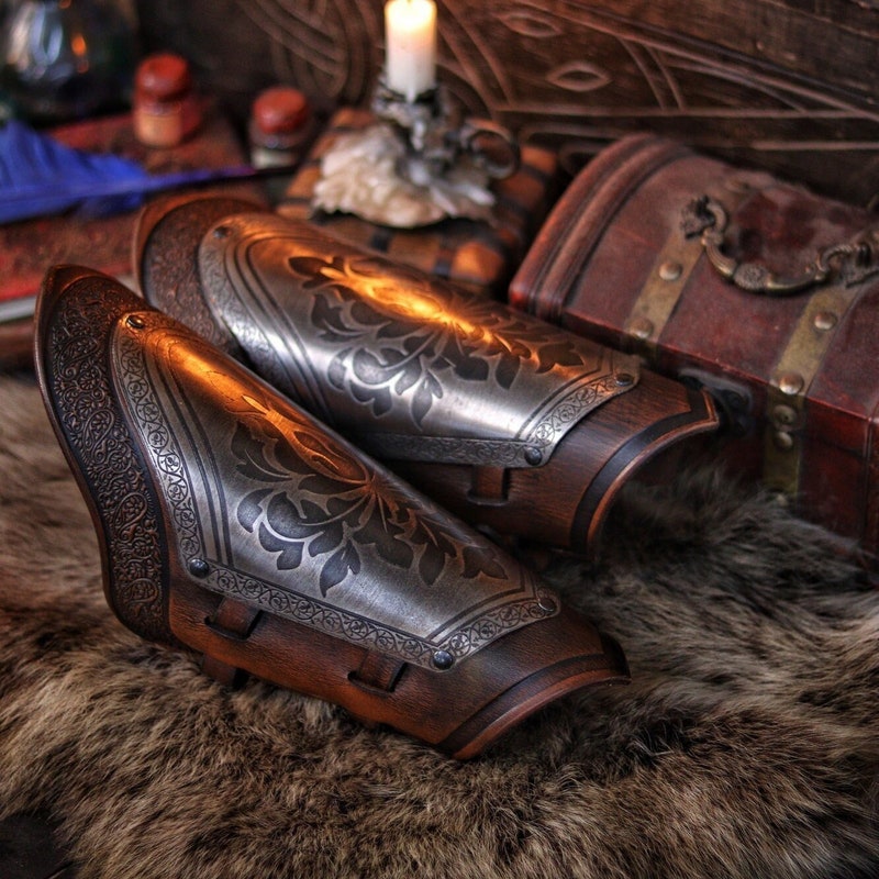 Authentic Leather Bracer - Etsy