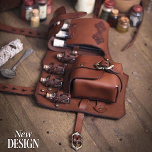 Leather Leg Harness Potion Holster Alchemist LARP Steampunk Costume ...