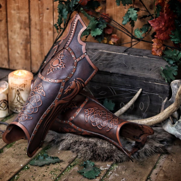 Leather Greaves - Etsy