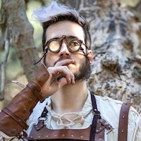 Alchemist's Wooden Steampunk Goggles Medieval LARP Eyewear for Fantasy ...