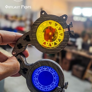 Alchemist's Wooden Steampunk Goggles Medieval LARP Eyewear for Fantasy ...