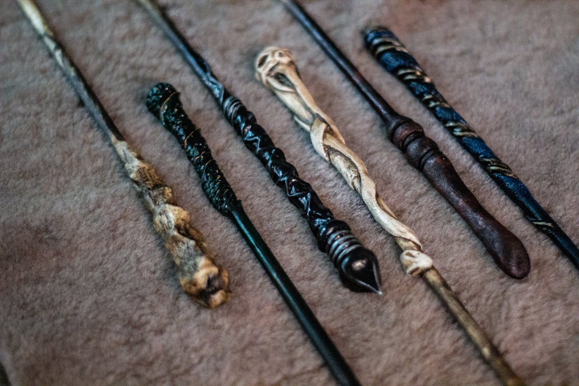 Magic Wand Ivory Skull Snake Death Eater Wizardry World Witch | Etsy