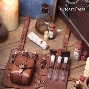 Leather Leg Harness Potion Holster Alchemist LARP Steampunk Costume ...