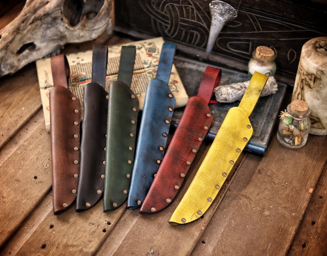 Magic Wand Leather Holster Riveted & Aged Perfect Sheath for Wizzards ...