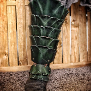 Ranger Warrior Leather Greaves, Elven Leg Armour, Leather Armor for ...