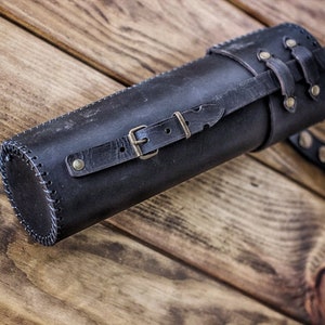 Leather Scroll Case for LARP, Document Tube for Cosplay, Medieval ...