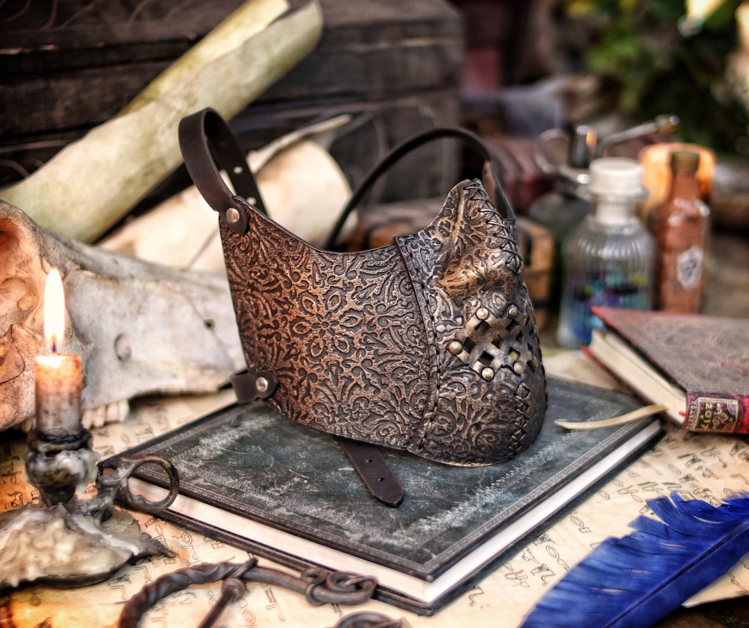 Death Wizard Leather Mask M3 Handcrafted Mask for Dark Mages Witches ...