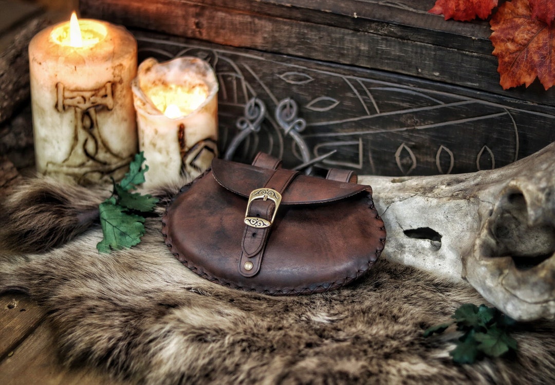 Handmade Leather Belt Bag With Pear Shape Versatile, Practical, and ...