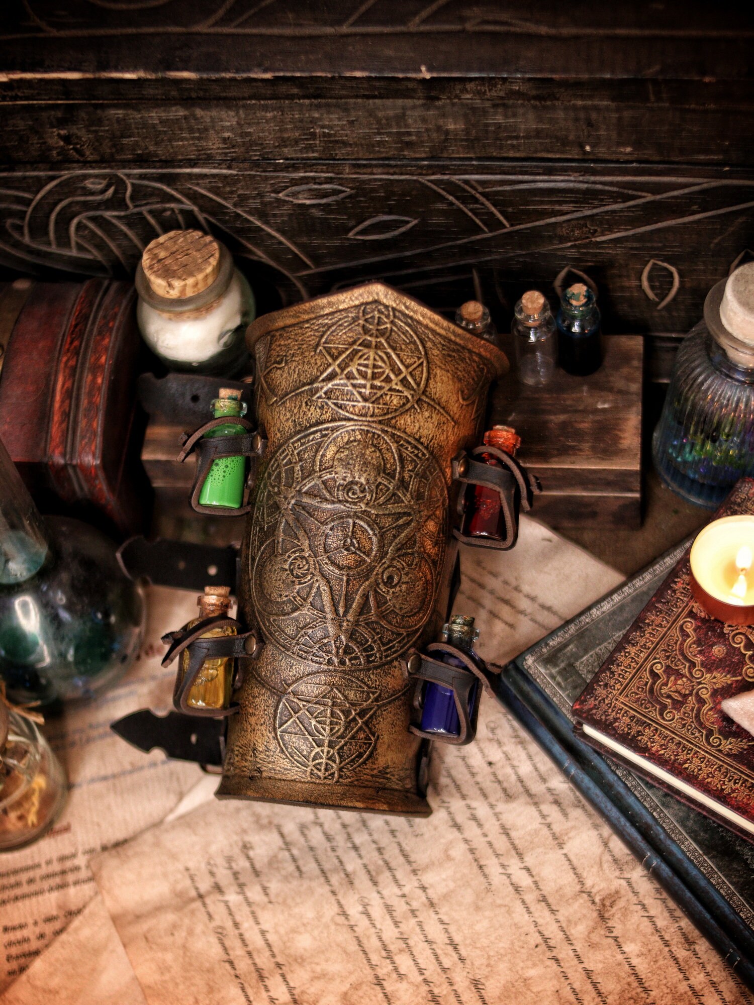 Alchemist Bracer With Magic Transmutation Triangle Wizards Sorcerers ...