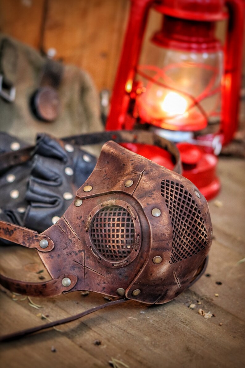 Rage Leather Face Mask With Filter Pocket Ready for Use With - Etsy
