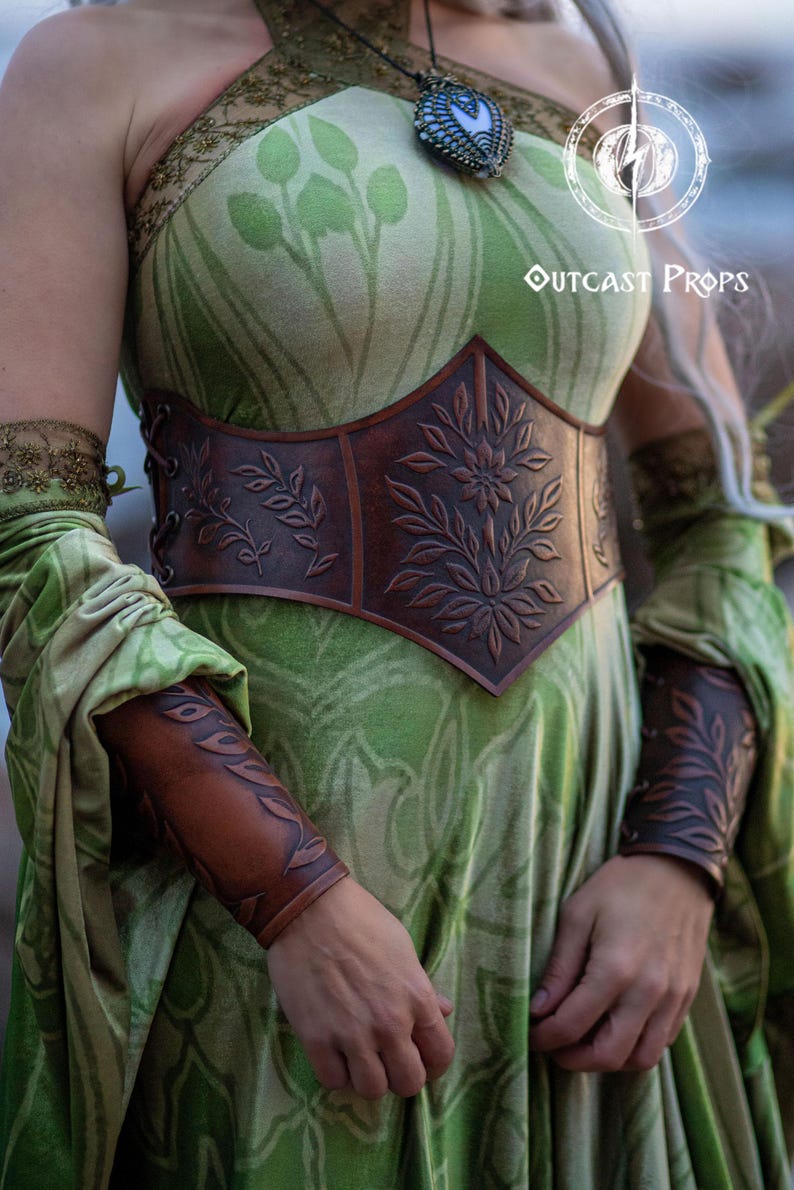 Leaf Elven Bracer Caesar Roman Laurel Renaissance Faire Leather LARP ...