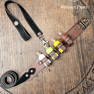 Potion Garter Holster Made of Natural Leather With Bottles Larp ...