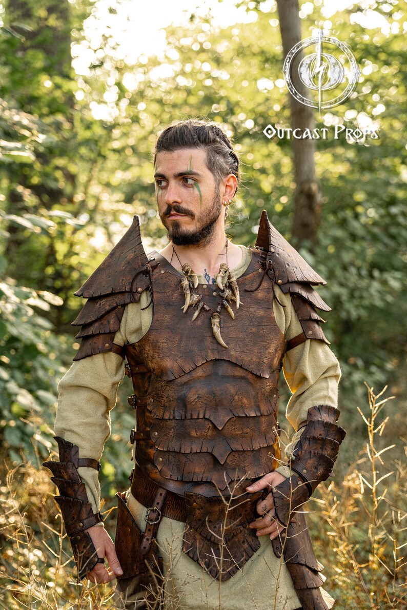 Handcrafted Leather Dragon Scale Armor Set Medieval Fantasy LARP ...