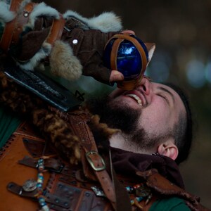 Green Potion Bottle With Leather Holder Potion Flask DRINKING Bottle ...