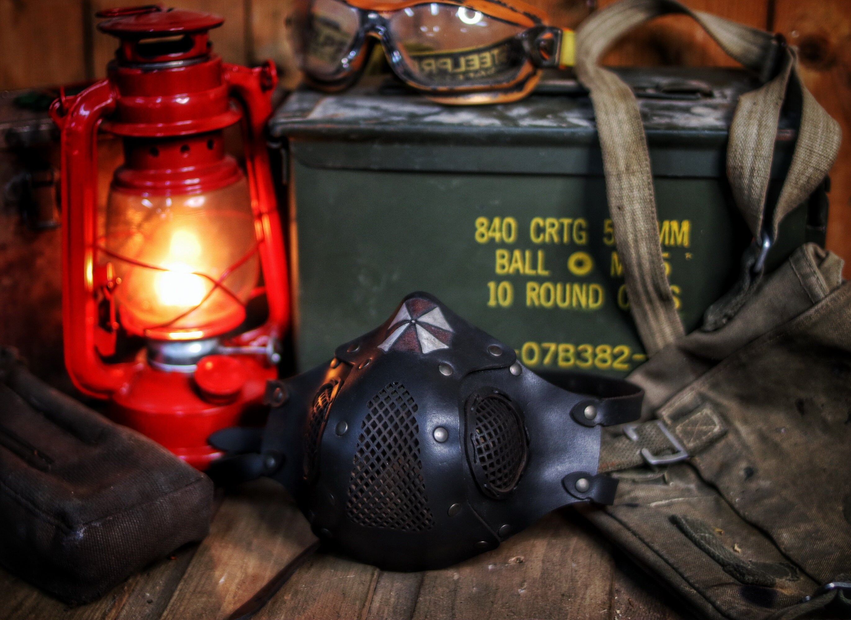 Leather Face Mask Resident Evil With Filter Pocket Ready for Use With ...