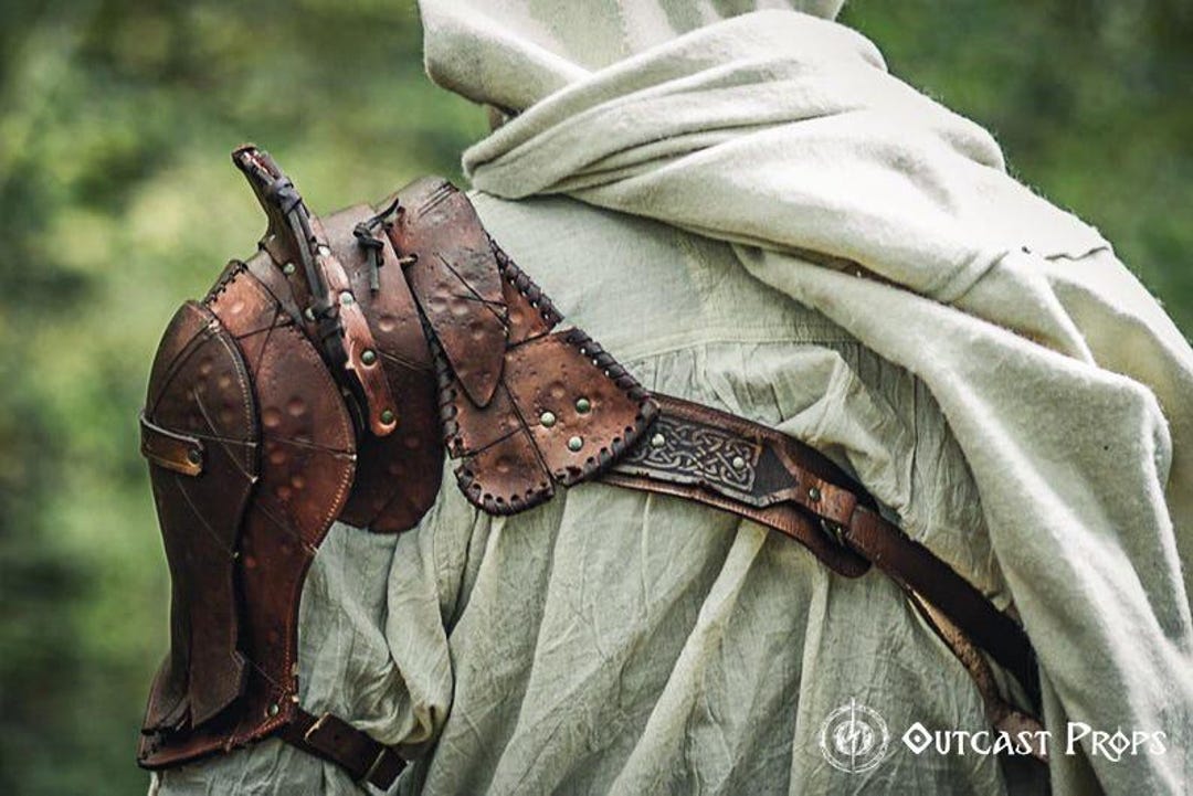 Leather Shoulder Armor for LARP Cosplay or Renaissance Fair Viking ...