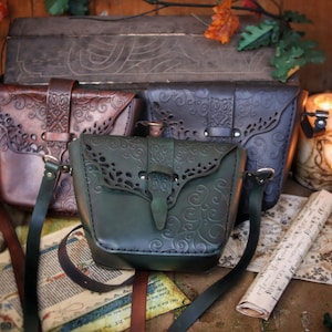 Gothic Witch Shoulder Bag Leather Festival Handbag for Dark Fashion ...