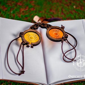 Alchemist's Wooden Steampunk Goggles: Medieval LARP Eyewear for Fantasy ...