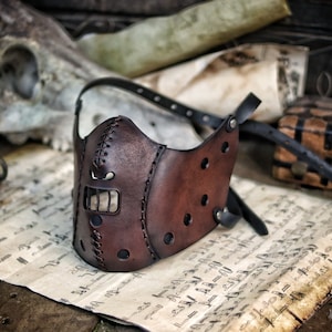 Hannibal Lecter Leather Face Mask - Horror Halloween Costume Accessory ...
