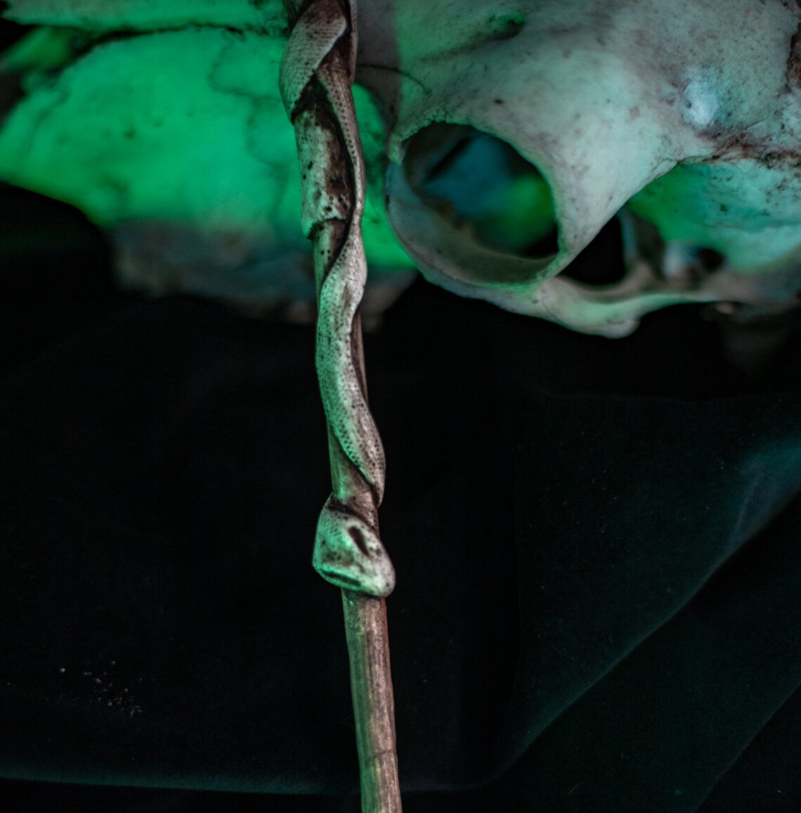 Magic Wand Ivory Skull Snake Death Eater Wizardry World Witch | Etsy