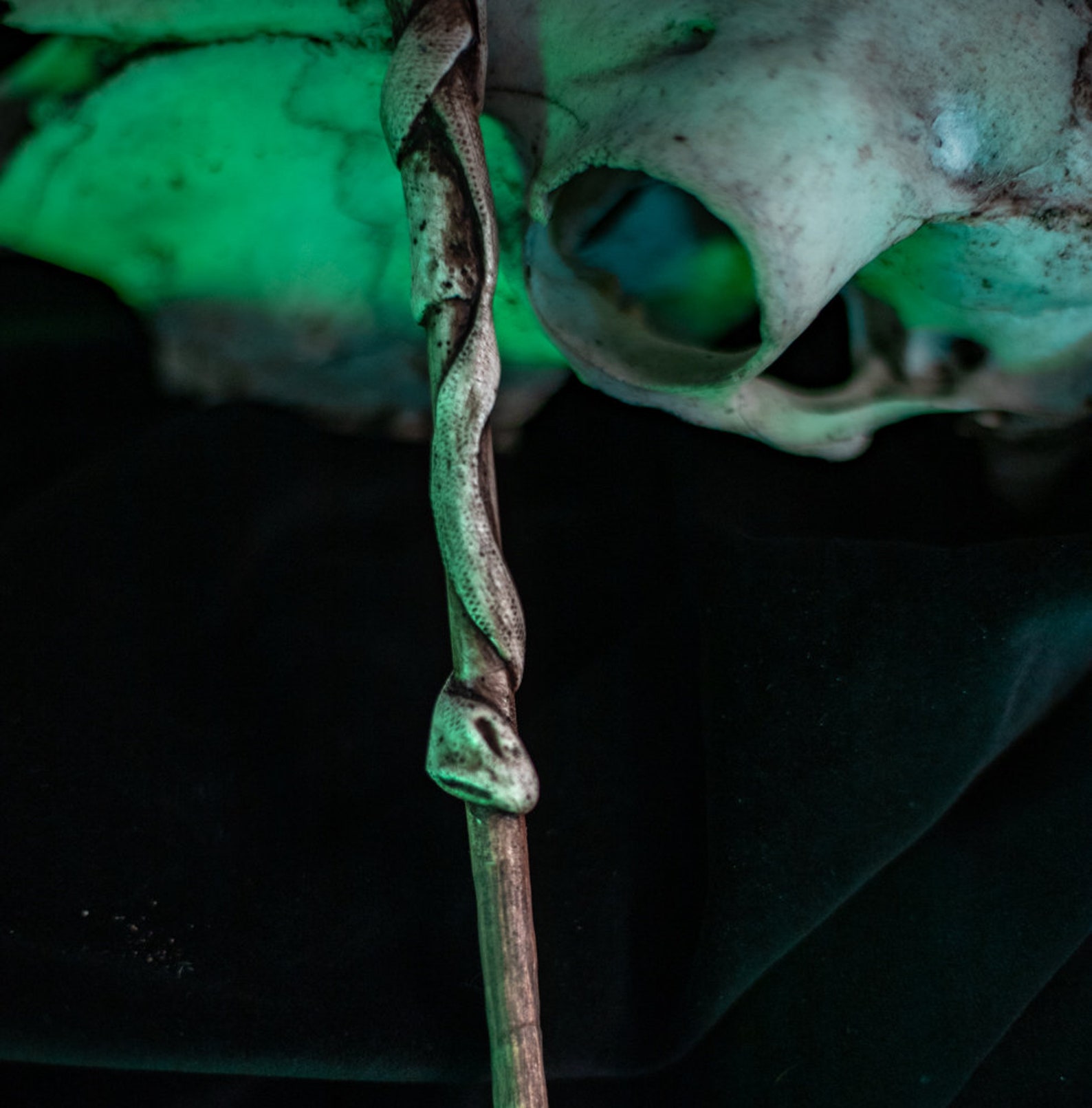 Magic Wand Ivory Skull Snake Death Eater Wizardry World Witch | Etsy