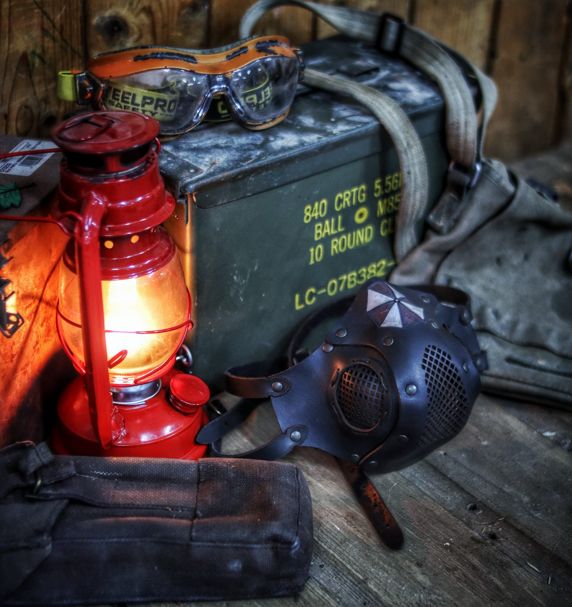Leather Face Mask Resident Evil with filter pocket ready for | Etsy