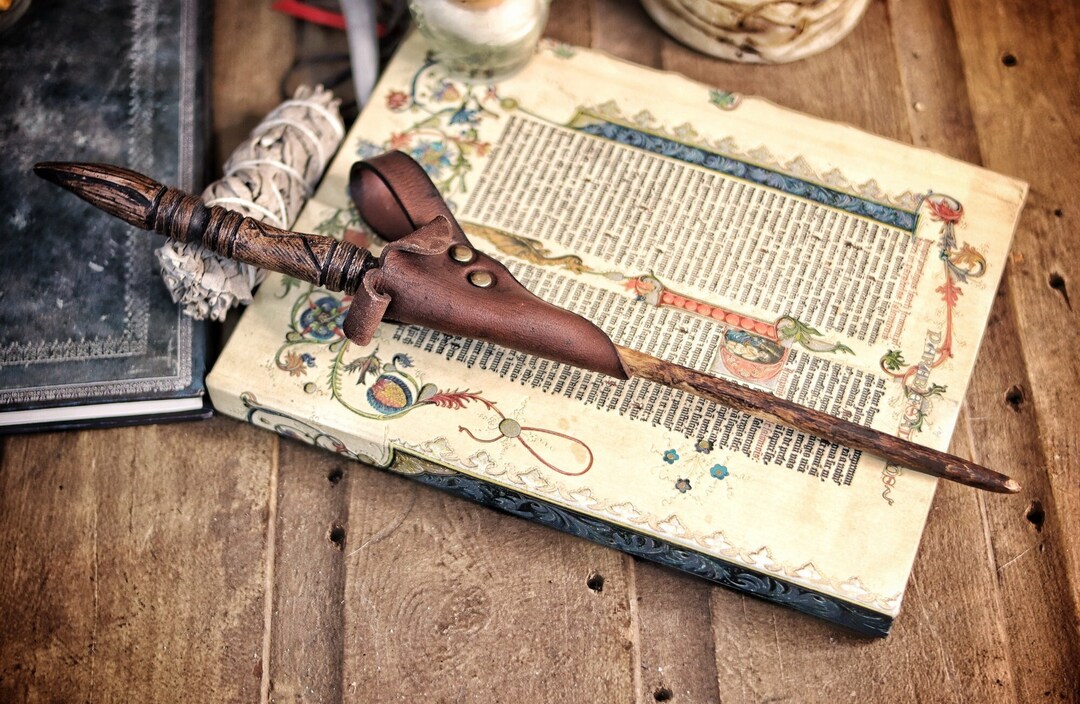 Magic Wand Leather Flower Frog Holster for Wizard and Witch Costume ...