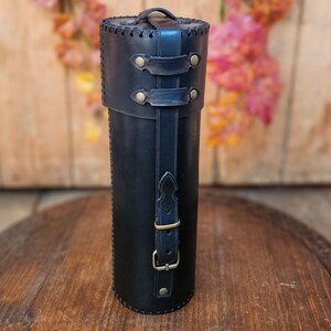 Leather Scroll Case for LARP Document Tube for Cosplay Medieval Viking ...