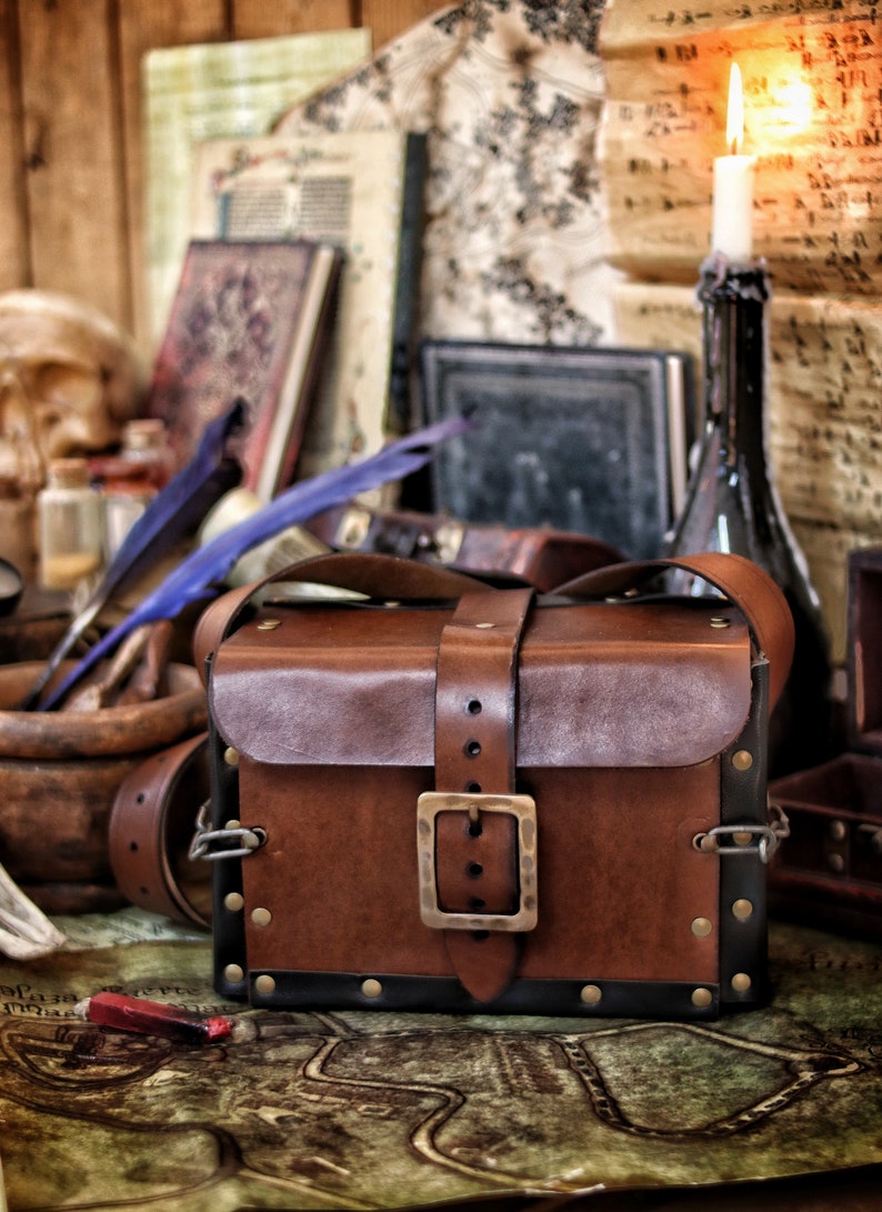 Alchemist Leather Larp Bag Potion Set for Steampunk Alchemist - Etsy