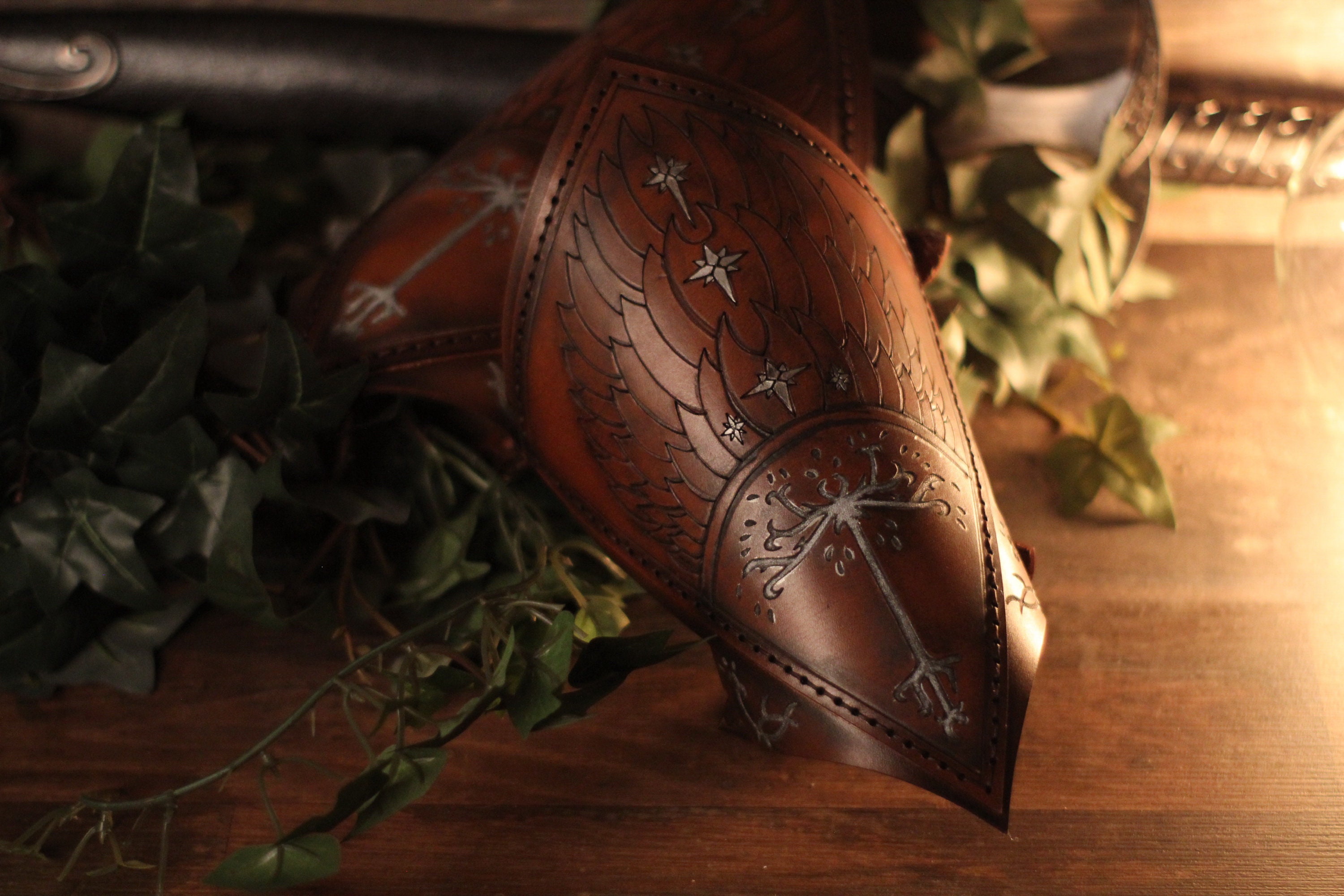 Elessar Bracers Medieval Leather Men Armor Larp Viking - Etsy UK