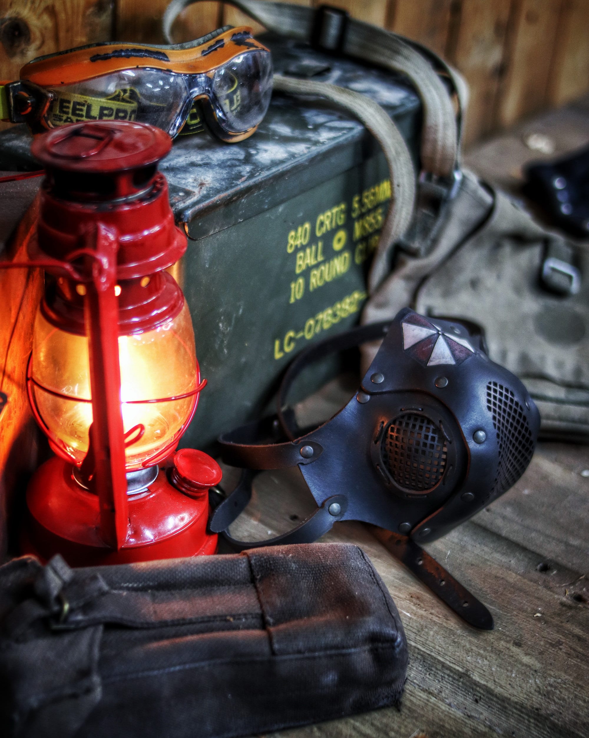 Leather Face Mask Resident Evil with filter pocket ready for | Etsy