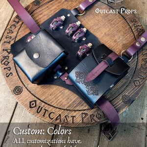 Leather Leg Harness Potion Holster Alchemist LARP Steampunk Costume ...